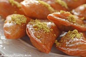 Qatayef (Katayef) Recipe; folded pancakes with nuts - Amira's Pantry