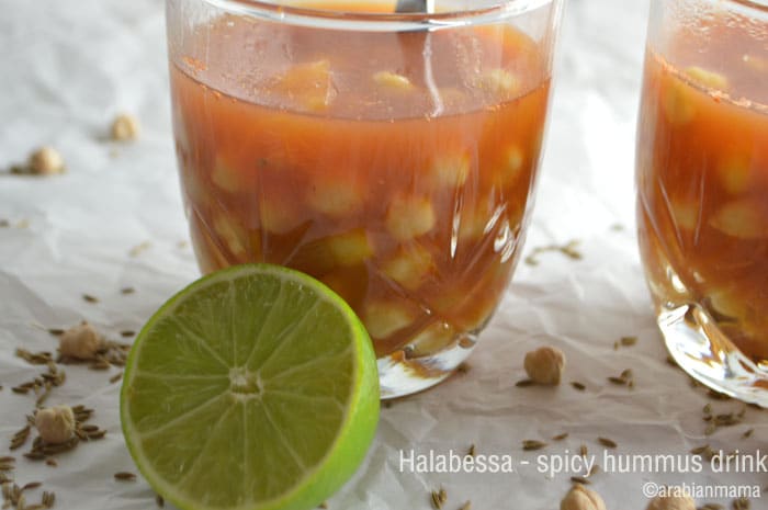 Chickpea soup (Halabessa); spicy hummus drink - Amira's Pantry