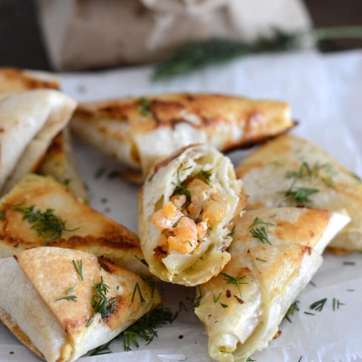 Oven Baked creamy Shrimp Samosa Recipe - Amira's Pantry