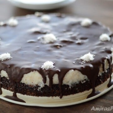 Chocolate Coconut Bounty cake - Amira's Pantry