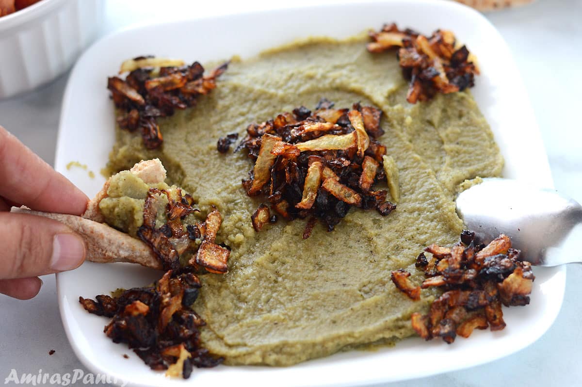 Bissara; Split fava beans dip - Amira's Pantry