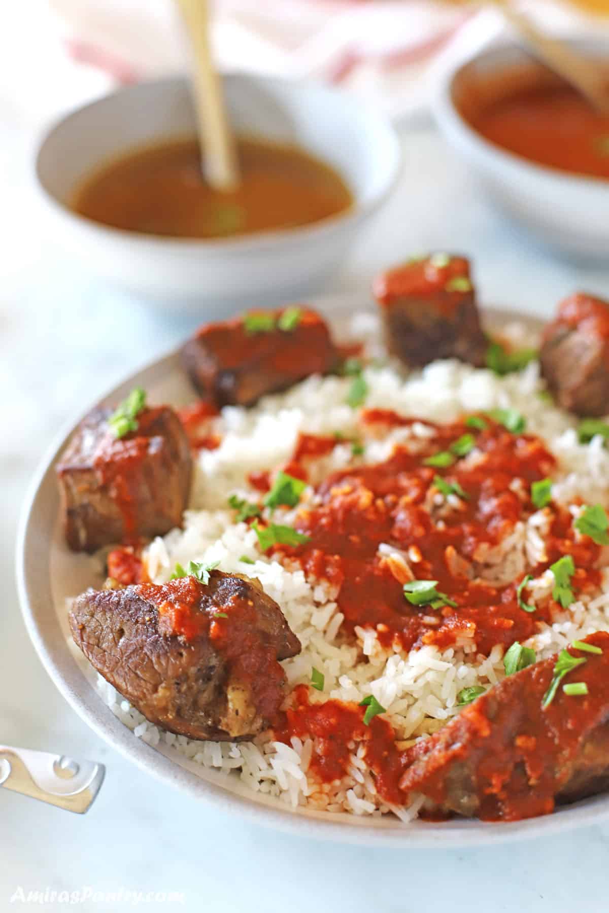 Egyptian food; Fattah - Amira's Pantry