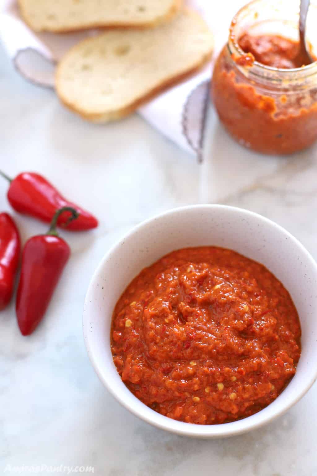 Easy Homemade Harissa (Fresh Ingredients) - Amira's Pantry