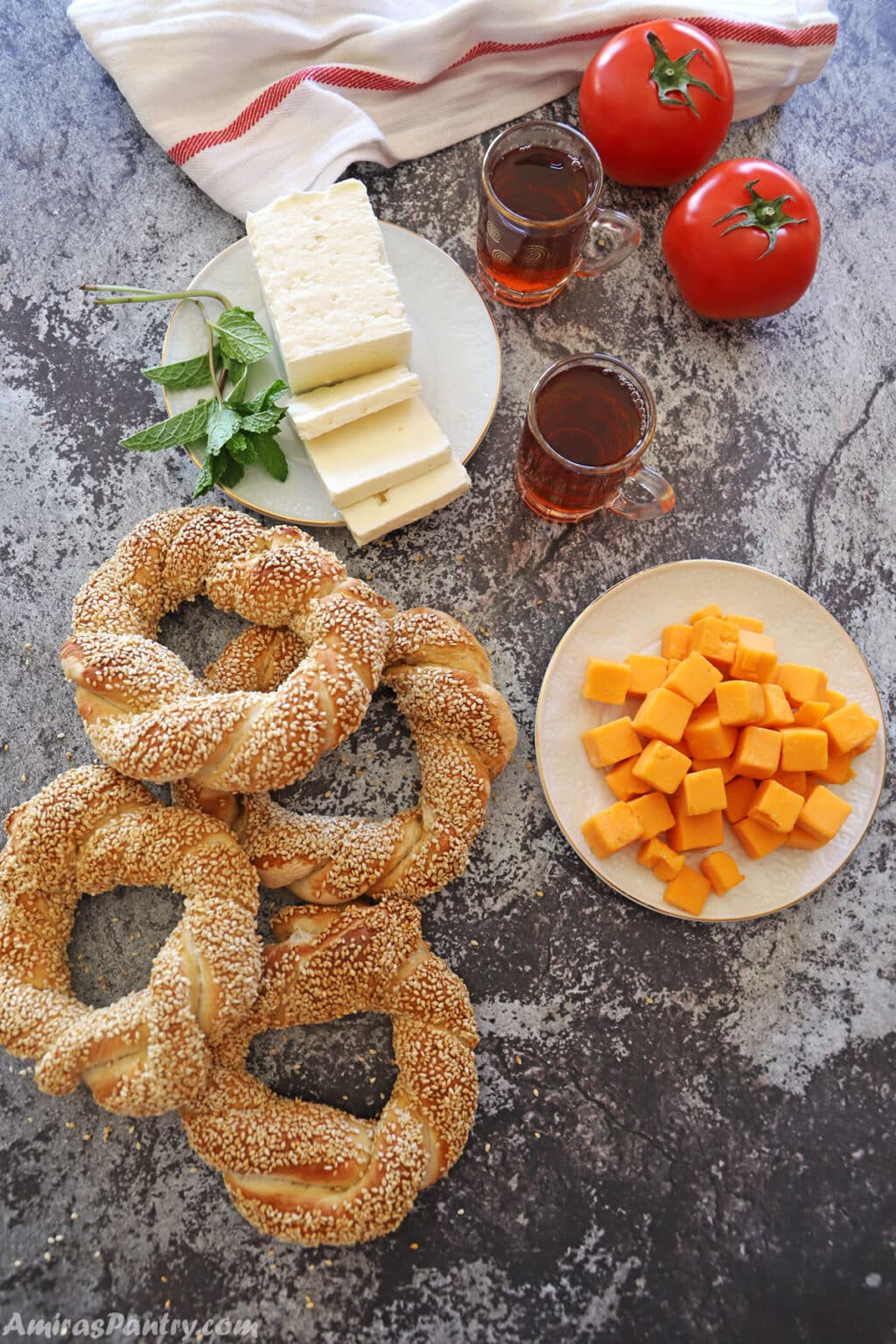 Simit (Turkish Sesame Street Bread Recipe) - Amira's Pantry