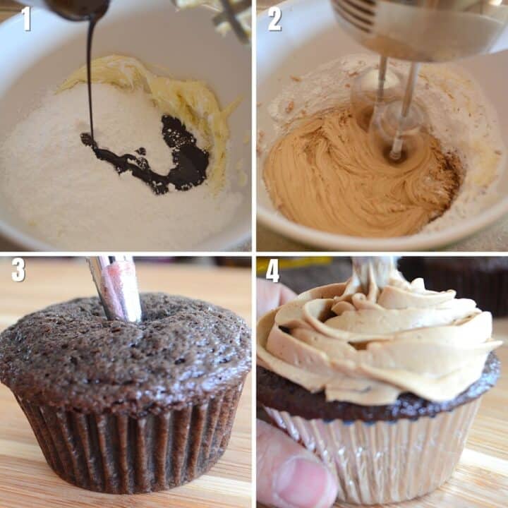 Moist Coffee Cupcakes with Coffee Buttercream - Amira's Pantry