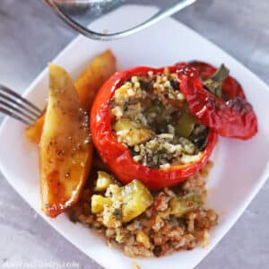 Greek Gemista (Stuffed Tomatoes and Peppers Recipe) - Amira's Pantry