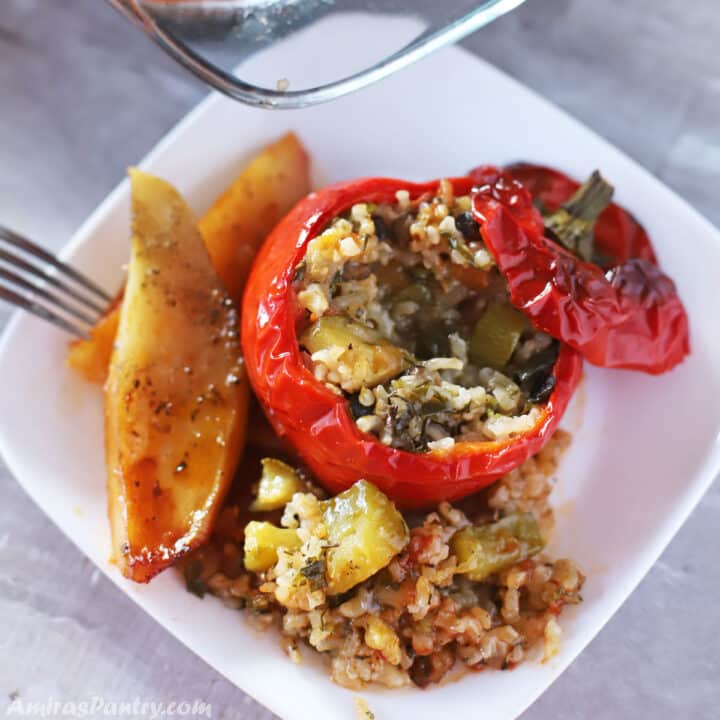 Greek Gemista (Stuffed Tomatoes and Peppers Recipe) - Amira's Pantry