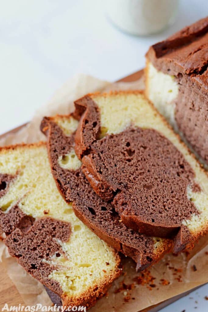 Easy Chocolate Marble Loaf Cake Recipe- Amira's Pantry