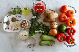 Greek Gemista (Stuffed Tomatoes and Peppers Recipe) - Amira's Pantry