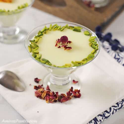 Mahalabia (Milk Pudding) - Amira's Pantry