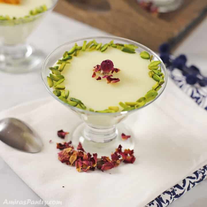 Mahalabia (Milk Pudding) - Amira's Pantry