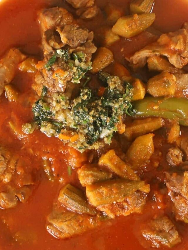 Okra-stew-bamya - Amira's Pantry
