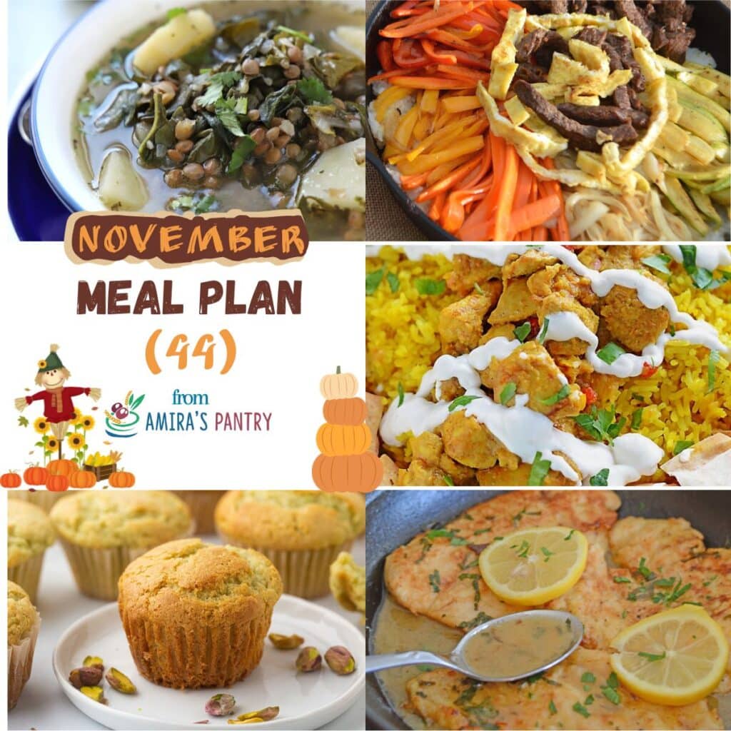 Free Weekly Family Meal Plans - Amira's Pantry