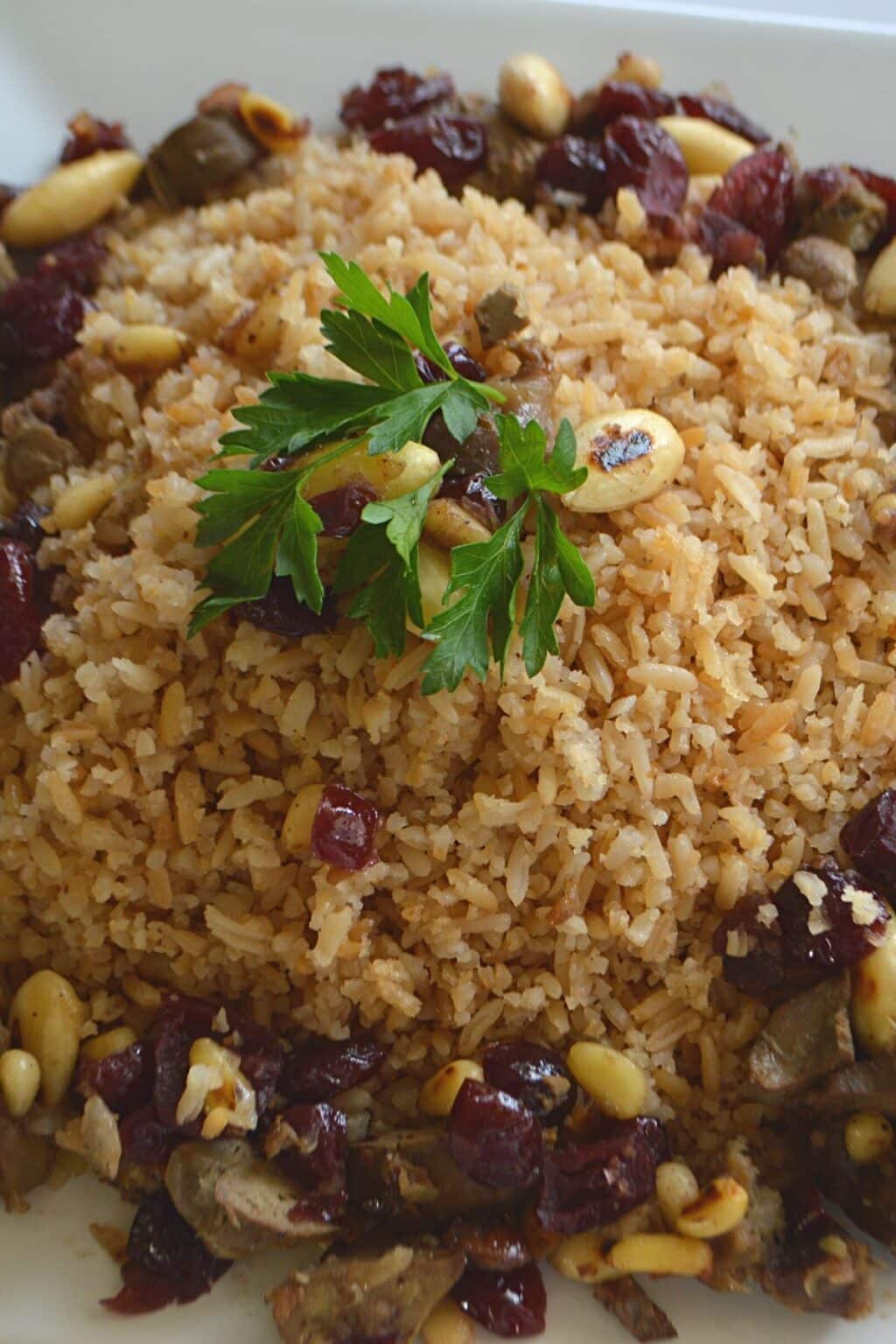 Roasted Rice (With Nuts and Raisins) - Amira's Pantry