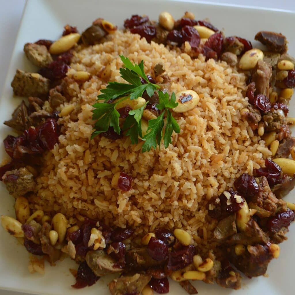 Roasted Rice (With Nuts and Raisins) - Amira's Pantry