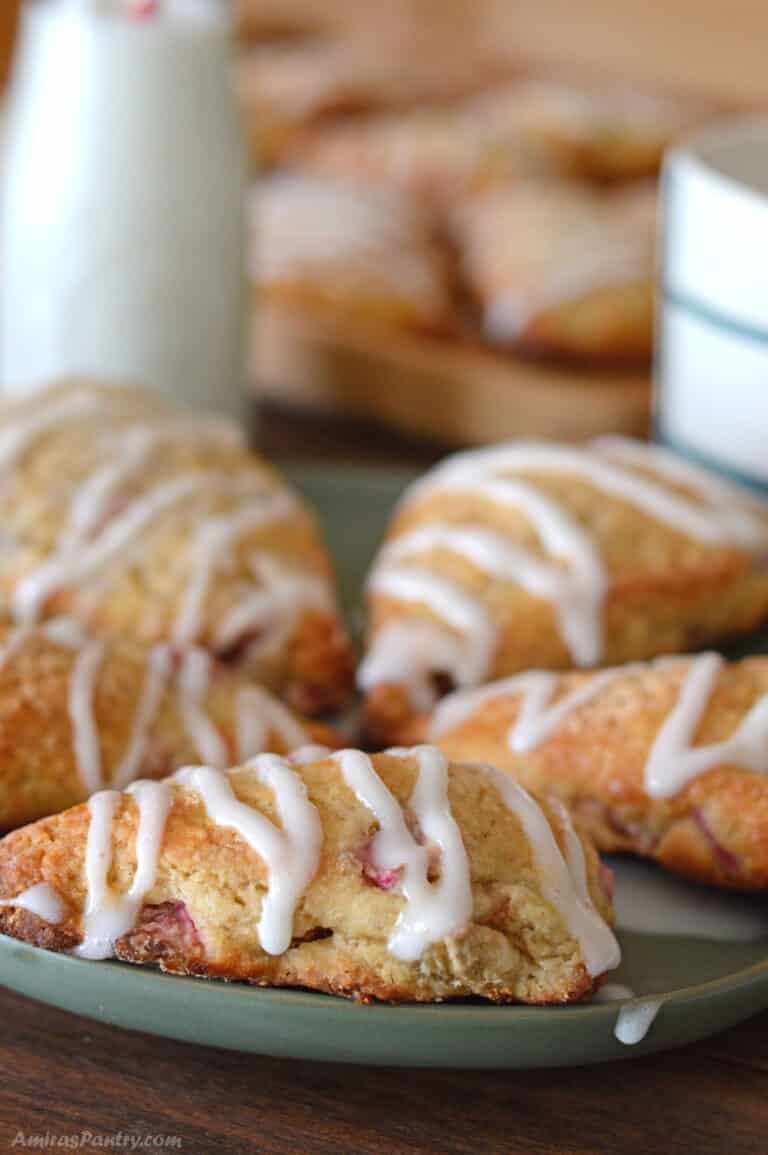 Rhubarb Scones (Easy, Foolproof Recipe) - Amira's Pantry