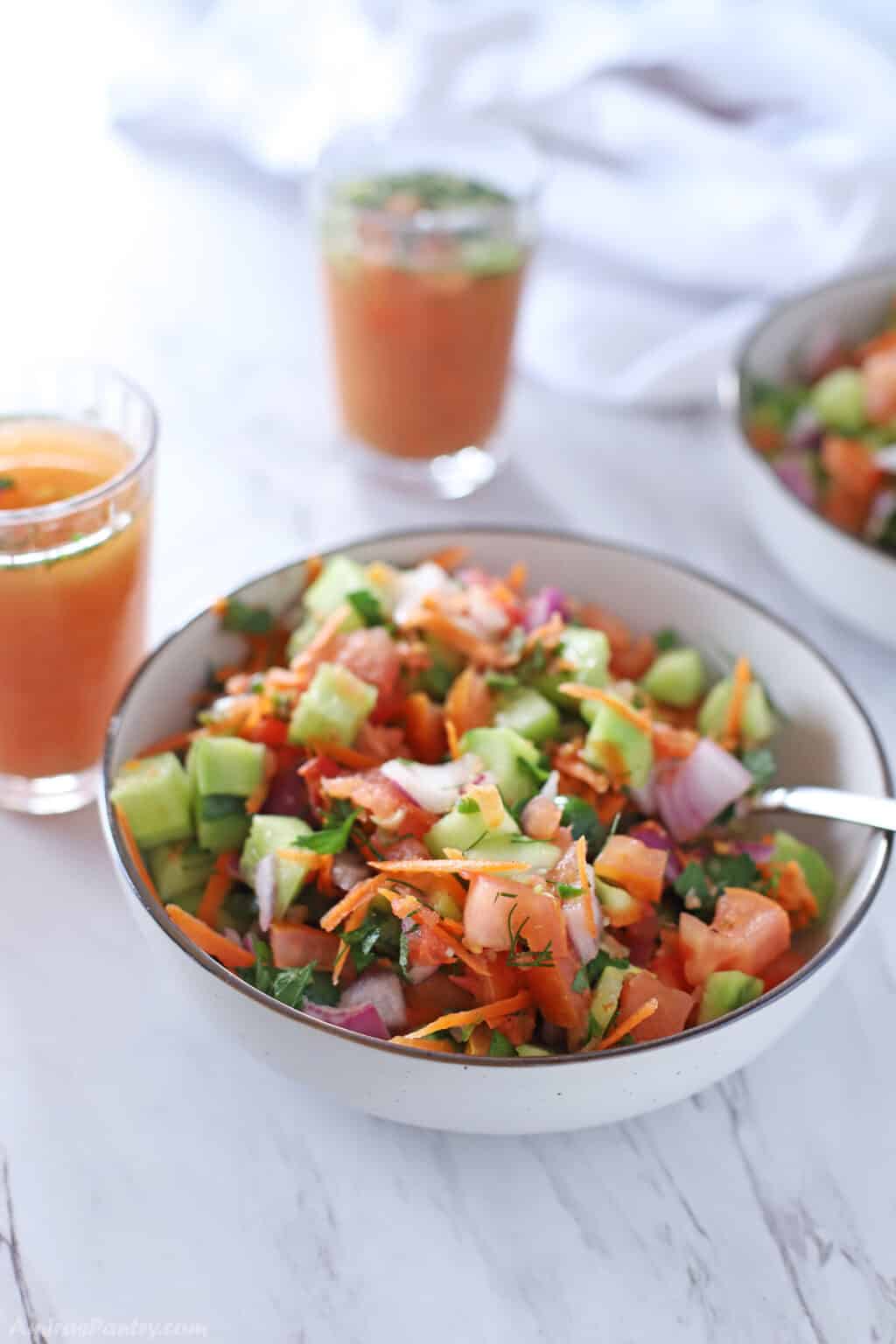 Egyptian Salad (Salata Baladi) - Amira's Pantry