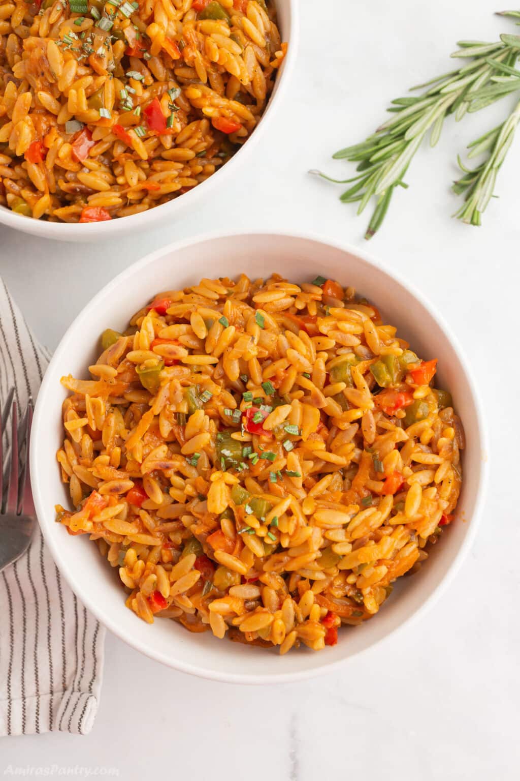 Vegetarian Orzo Recipe (One Pot- 30 minute Meal) - Amira's Pantry