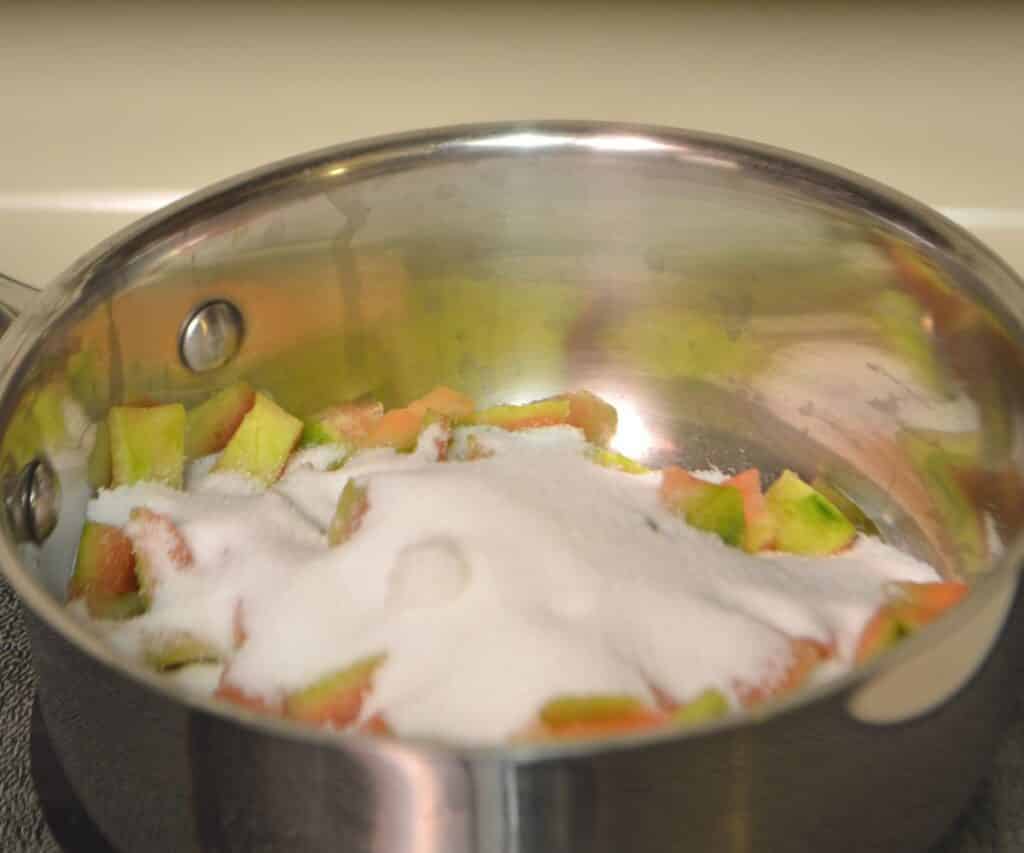 Watermelon Rind Jam (Watermelon Rind Preserves) - Amira's Pantry