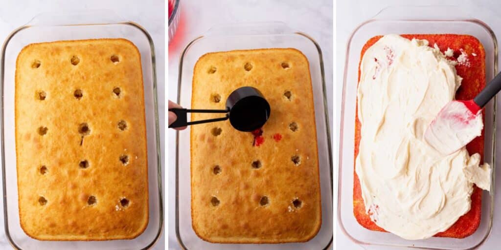 Raspberry Poke Cake (Easy Jello Dessert Recipe) - Amira's Pantry