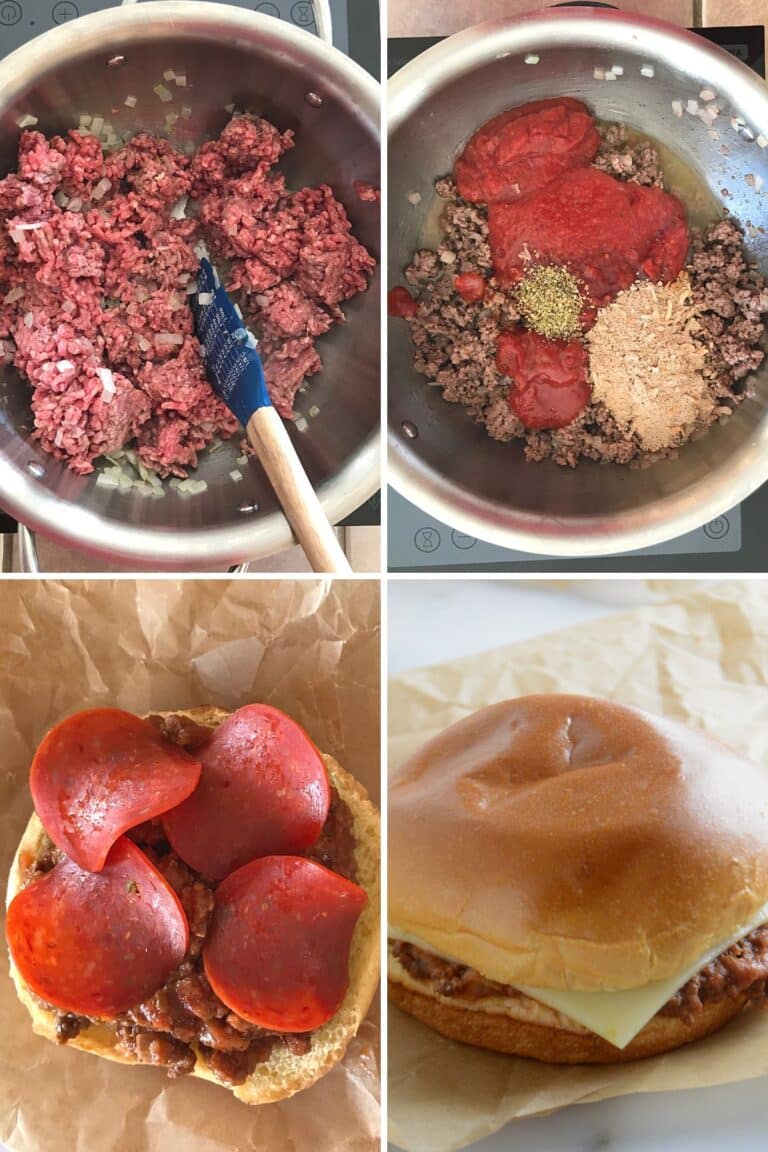 Easy Pizza Burger Recipe (With Pepperoni) - Amira's Pantry
