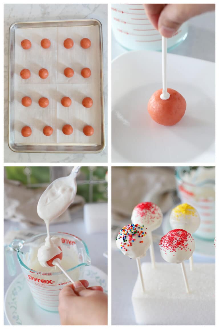 Strawberry Cake Pops - Amira's Pantry
