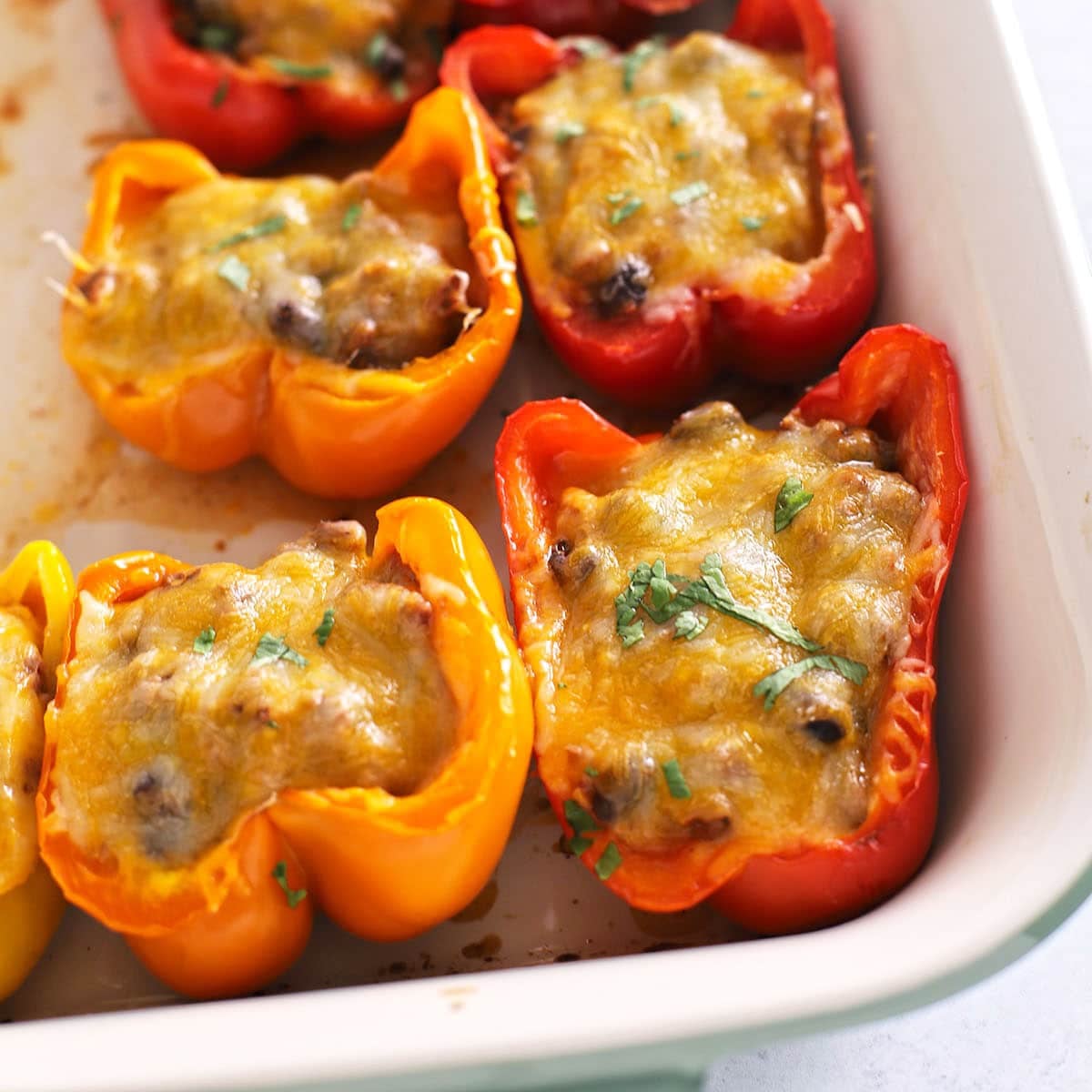 Taco Stuffed Peppers Recipe (Easy, Low Carb) - Amira's Pantry