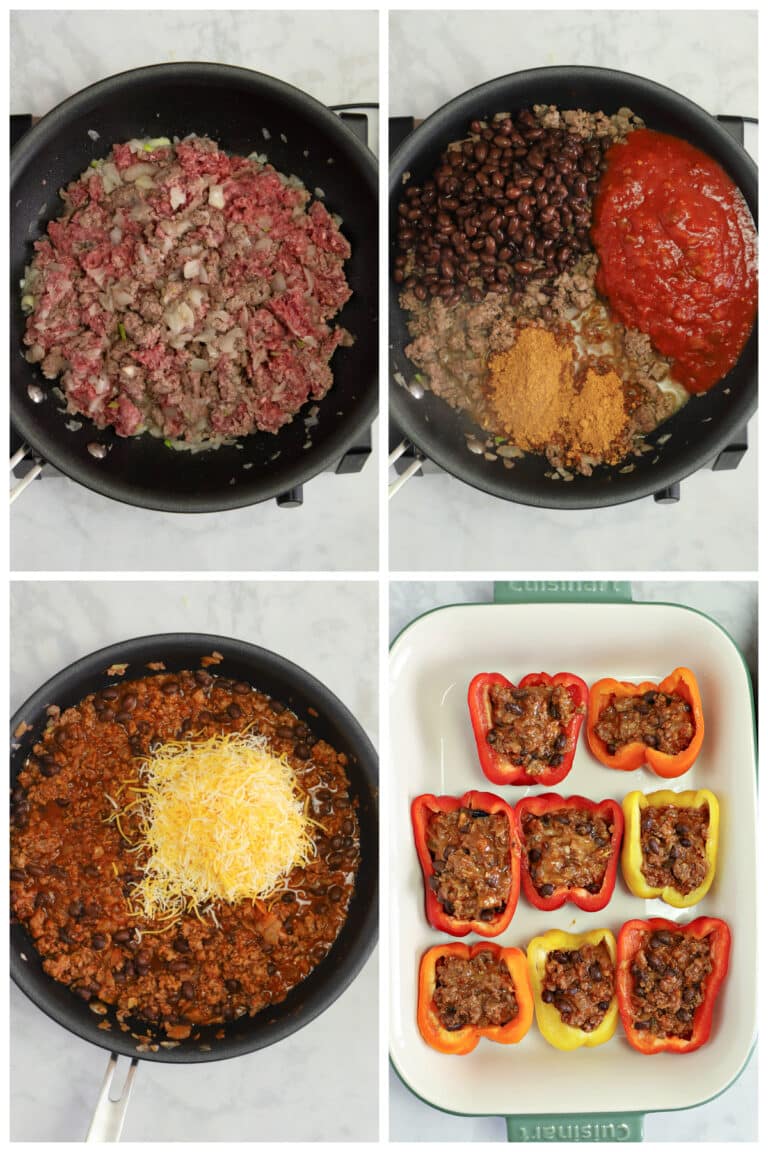 Taco Stuffed Peppers Recipe (Easy, Low Carb) - Amira's Pantry