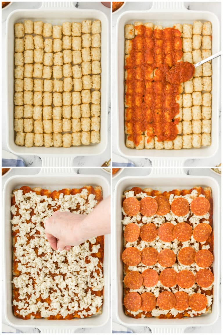 Pizza Tater Tot Casserole Amiras Pantry