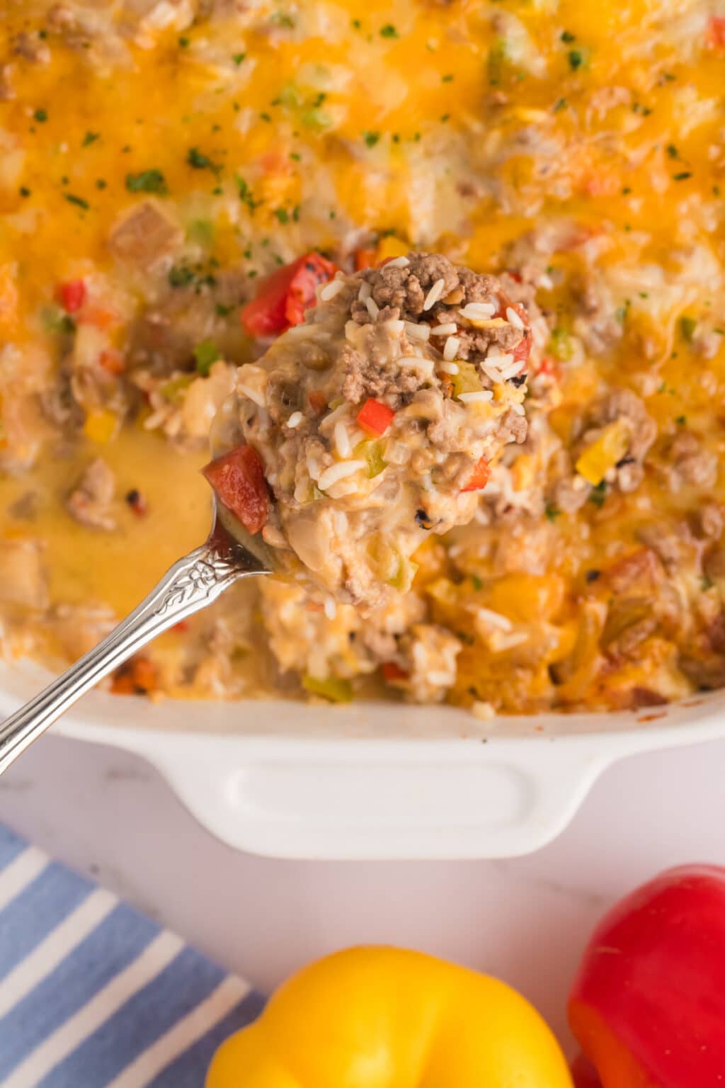 Easy Stuffed Bell Pepper Casserole Recipe - Amira's Pantry