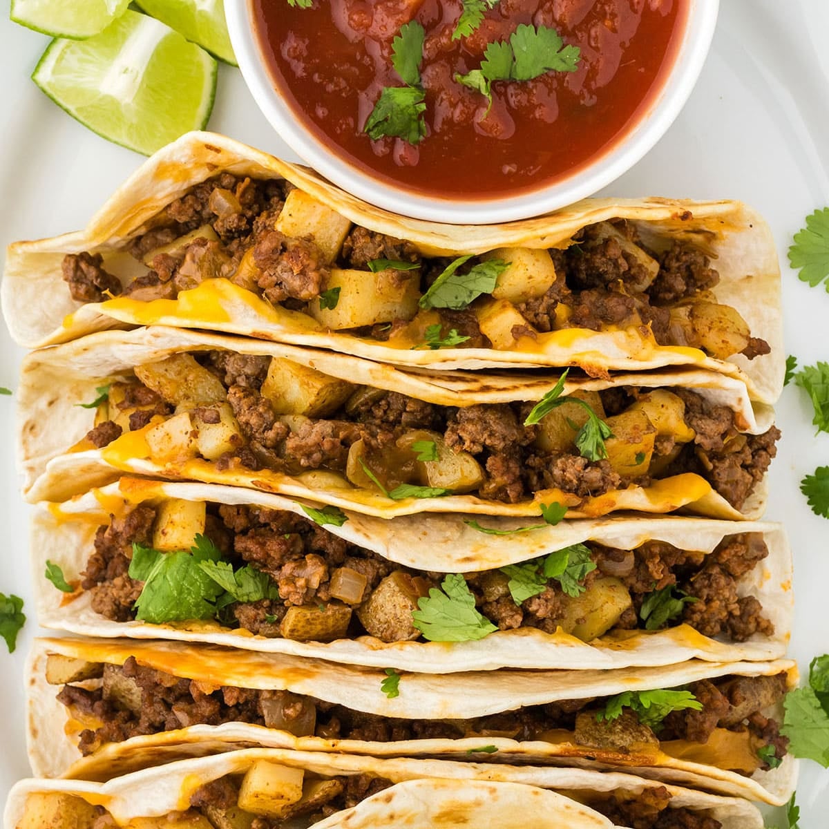 Beef and Potato Tacos (Cheesy 30-minute Dinner) - Amira's Pantry