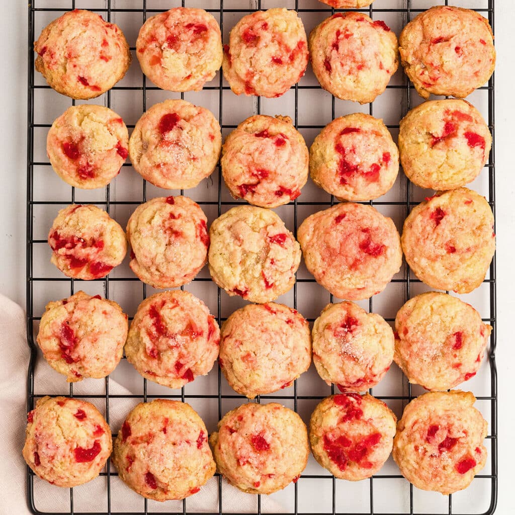 Cherry Cookies (Quick and Easy with Almond Flavor) - Amira's Pantry
