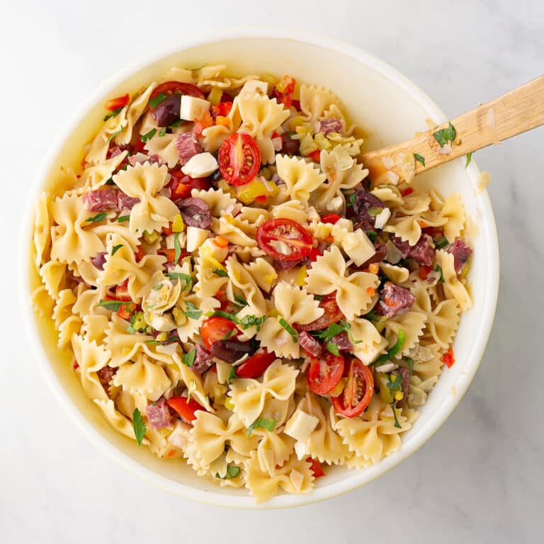 Italian Bow Tie Pasta Salad (Easy with Zesty Dressing) - Amira's Pantry