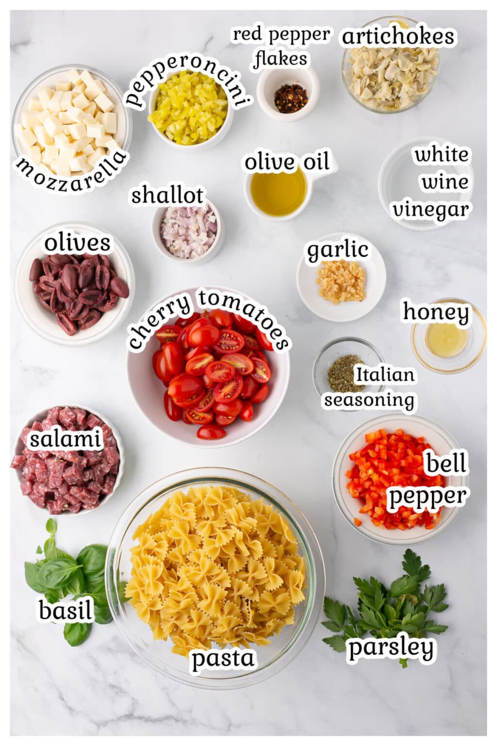 Italian Bow Tie Pasta Salad (Easy with Zesty Dressing) - Amira's Pantry
