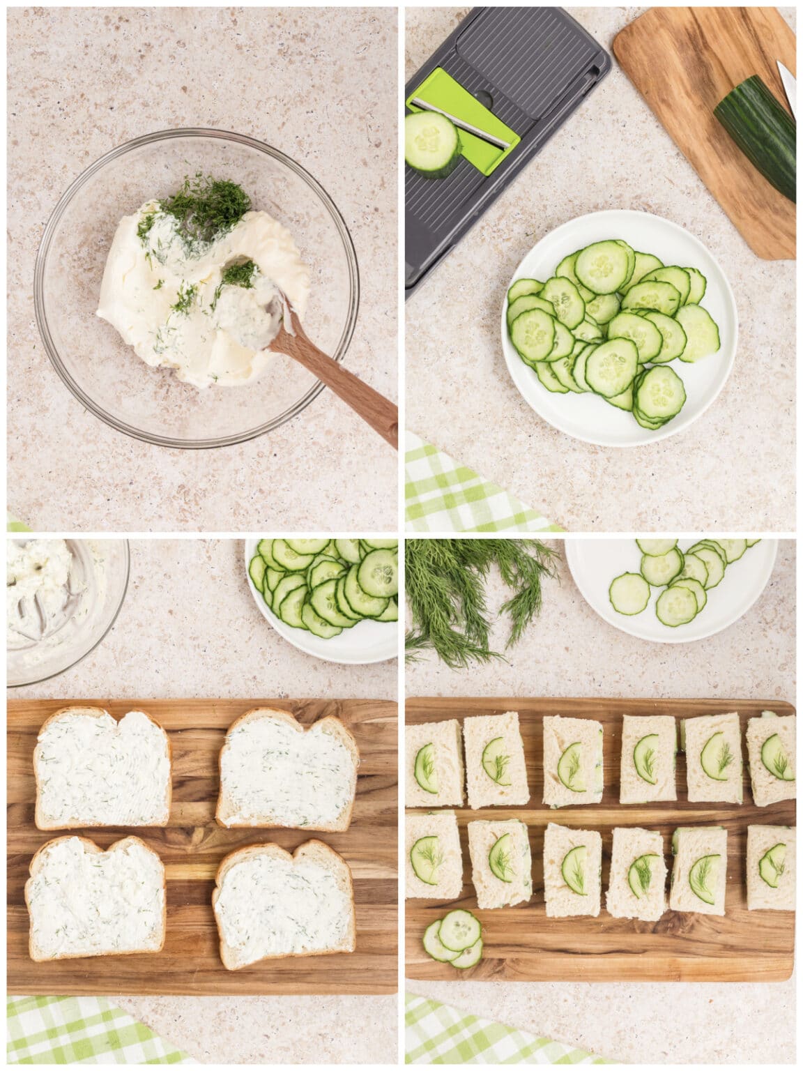 Dill Cucumber Sandwiches (With Cream Cheese Spread) - Amira's Pantry