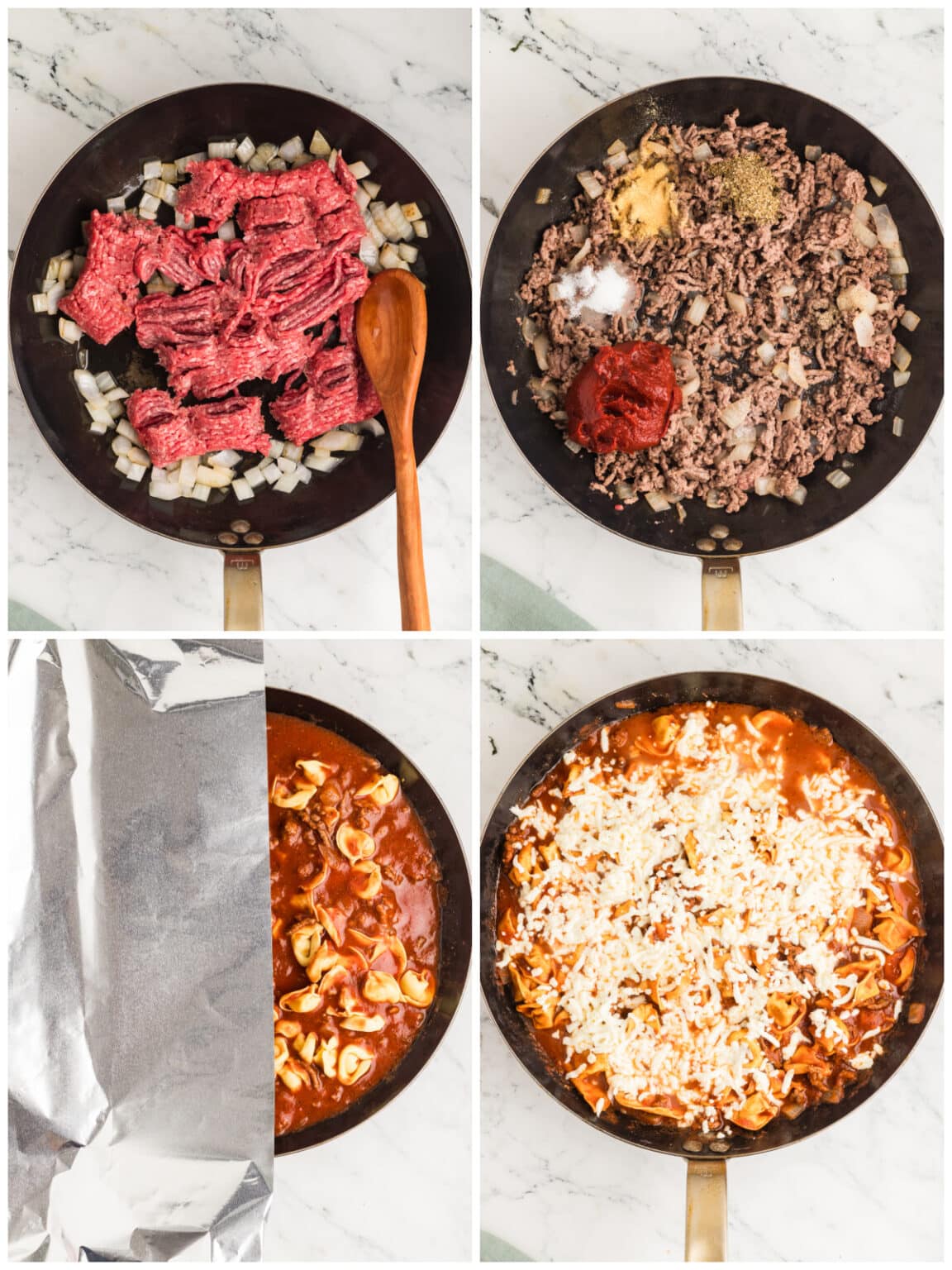 One Pot Tortellini Ground Beef (Easy Stovetop Recipe) - Amira's Pantry