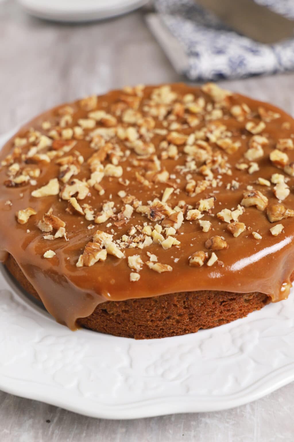Date Cake Recipe (With Walnuts and Caramel Sauce) - Amira's Pantry