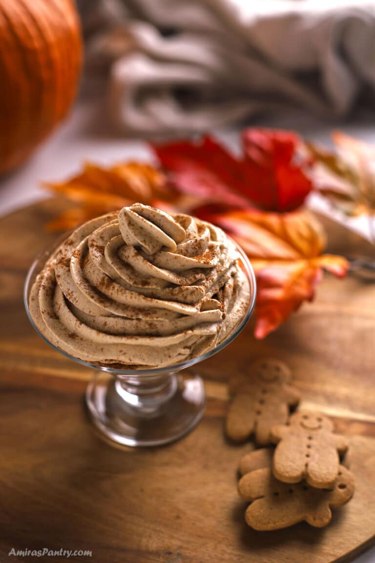 Homemade Pumpkin Whipped Cream (For Dessert Topping) - Amira's Pantry