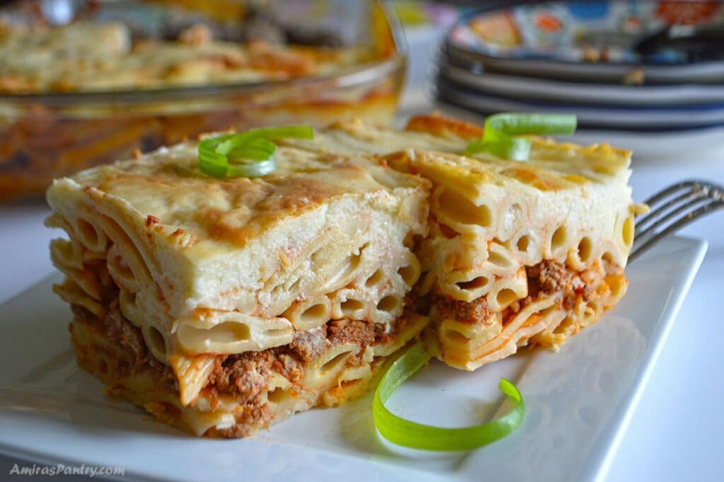 Old-Fashioned Macarona Bechamel (Egyptian Pasta Bake) - Amira's Pantry