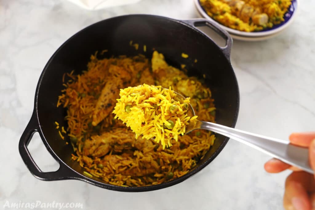 Chicken and Yellow Rice (Easy One Pot Dinner Recipe) - Amira's Pantry