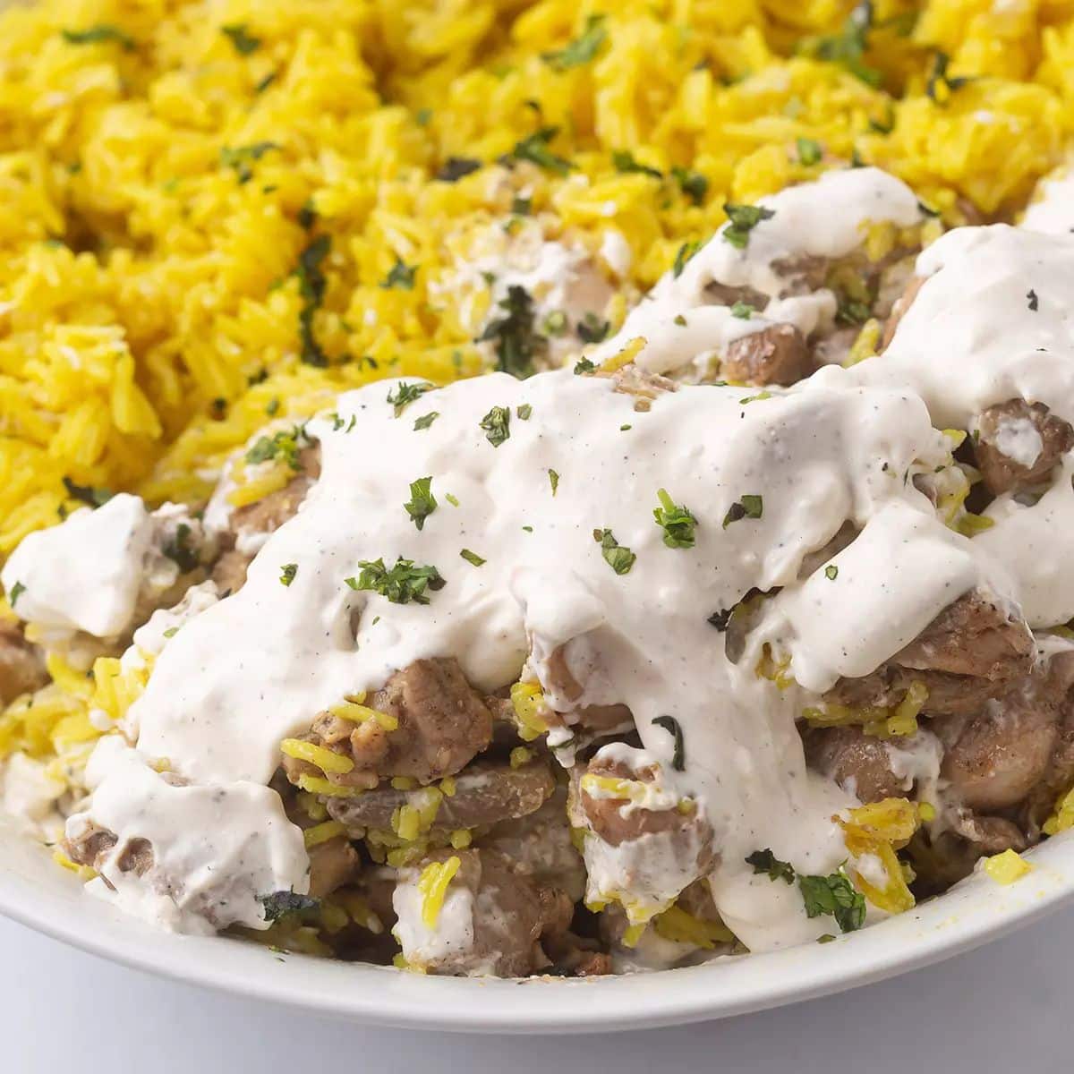 Beef Shawarma Plate With Rice