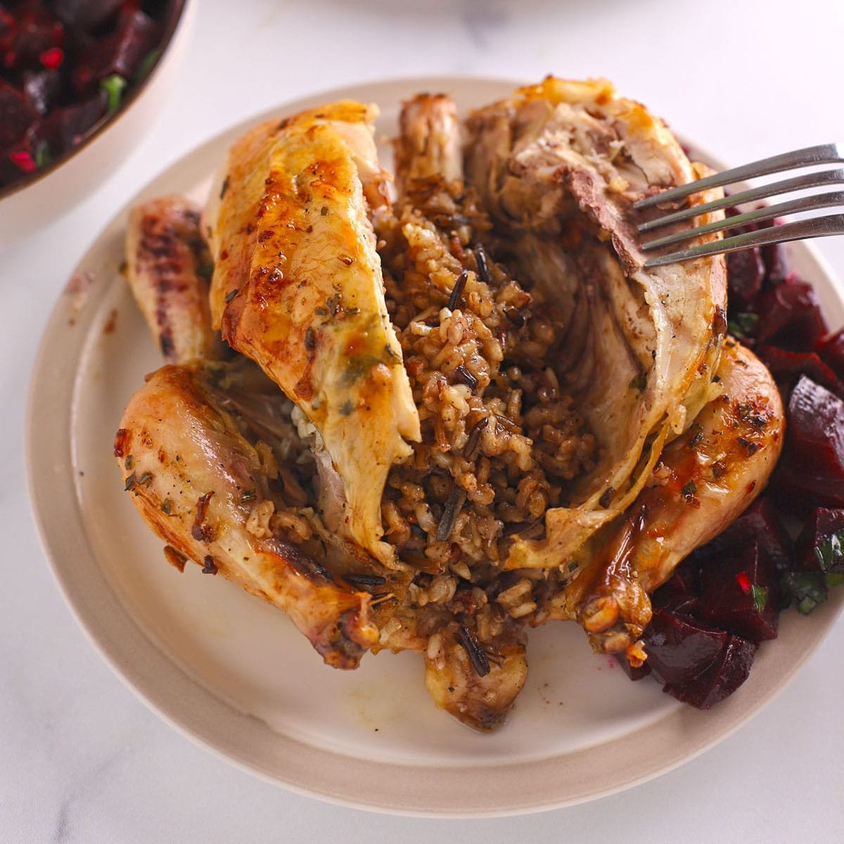 Stuffed Cornish Hens (with Wild Rice) - Amira's Pantry
