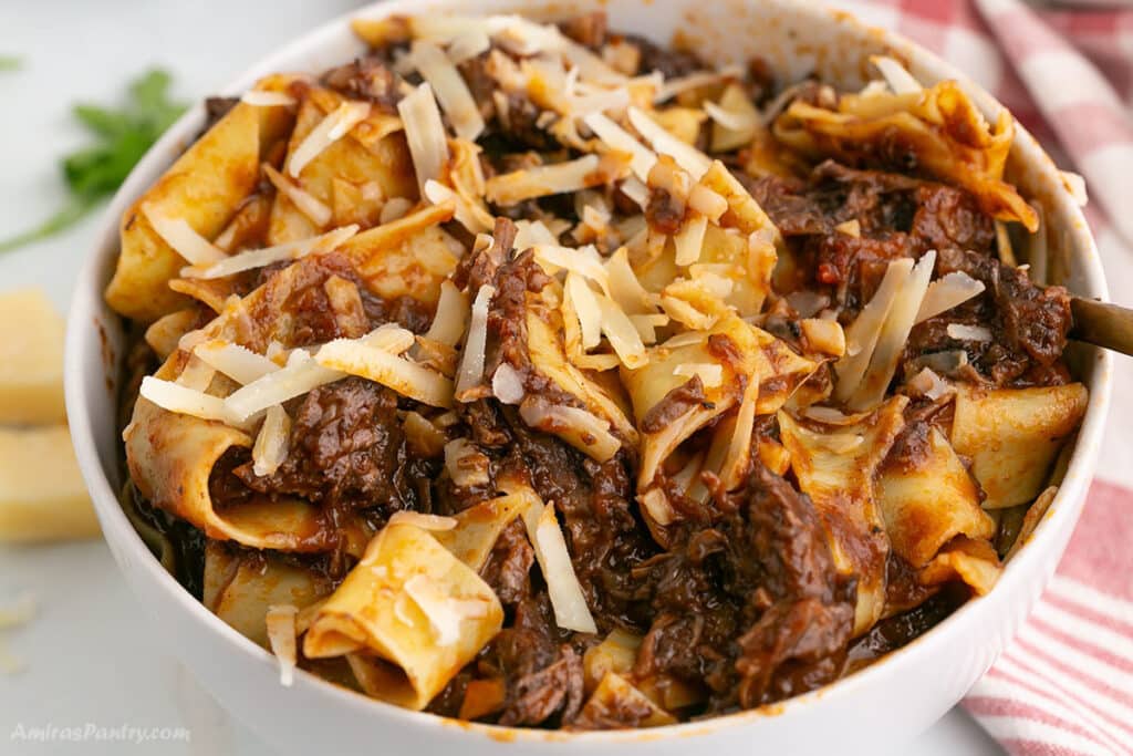 Beef Short Rib Ragu (Best Slowly Braised) - Amira's Pantry