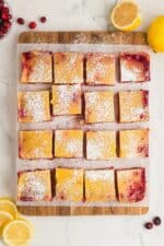 Cranberry Lemon Bars Recipe (with Shortbread Crust) - Amira's Pantry