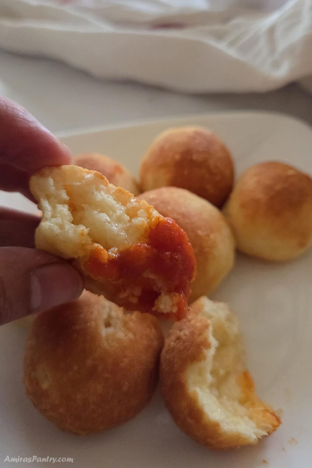 Viral Cheese Balls (2-Ingredient, Protein Snack) - Amira's Pantry